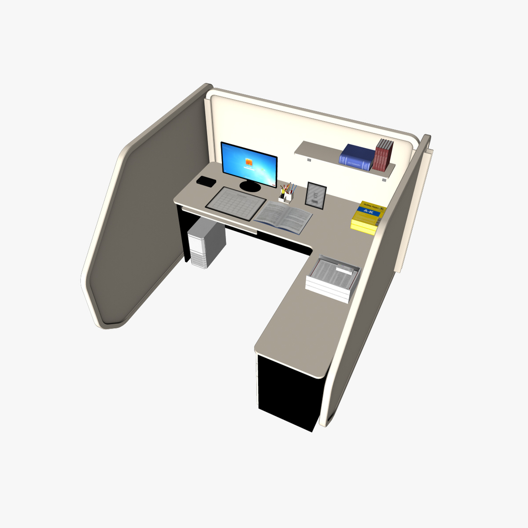 3d Model Office Cubicle