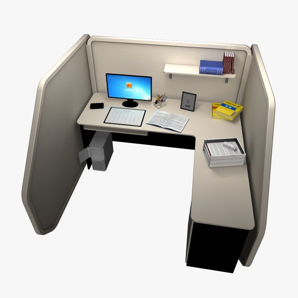 3d model office cubicle