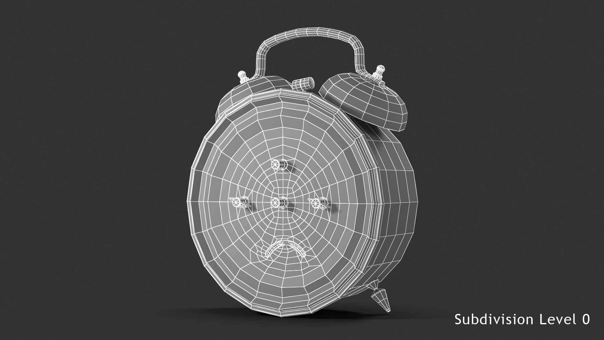 3D Alarm Clock Silver - TurboSquid 1635397