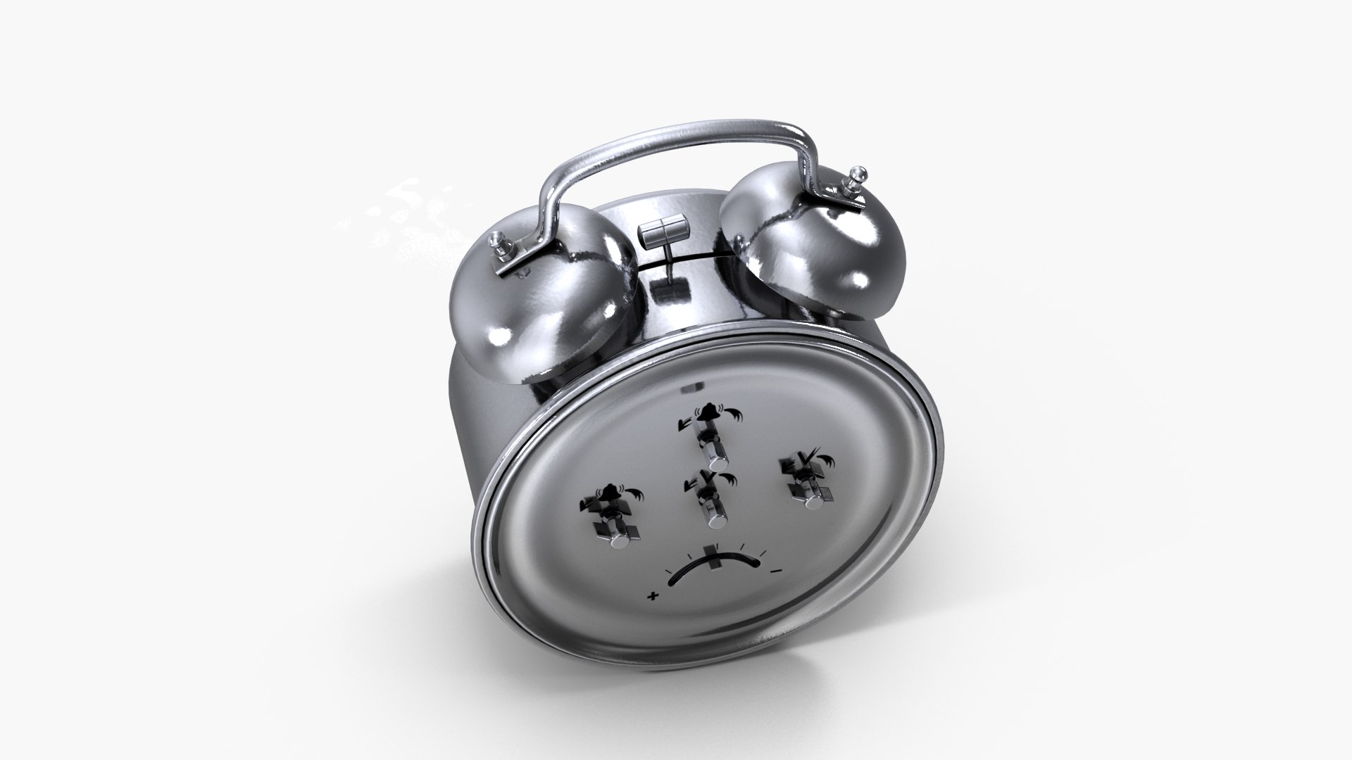3D Alarm Clock Silver - TurboSquid 1635397