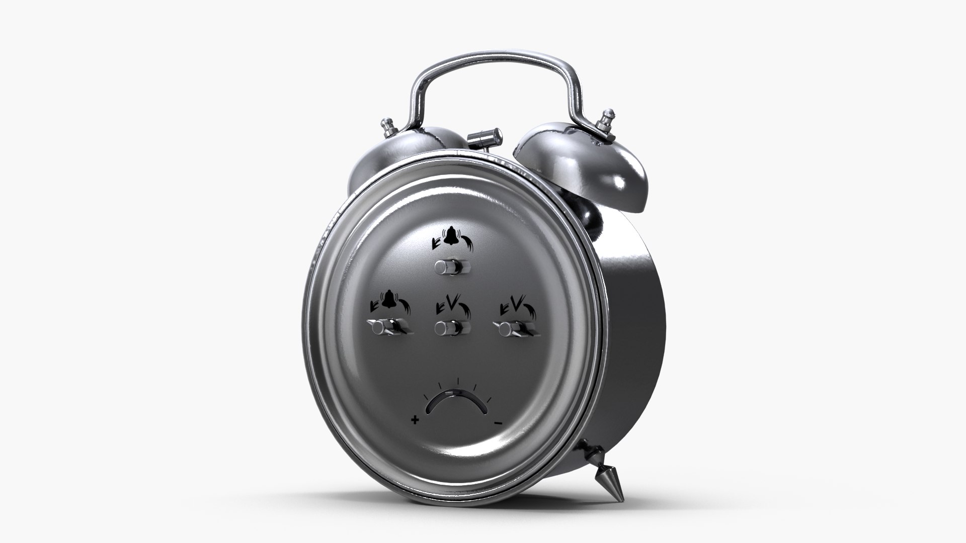 3D Alarm Clock Silver - TurboSquid 1635397