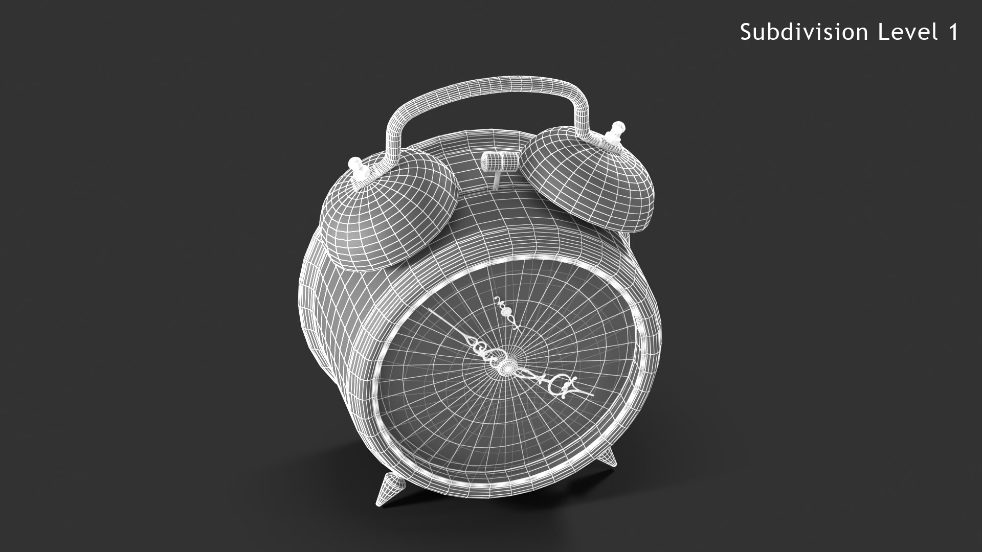 3D Alarm Clock Silver - TurboSquid 1635397