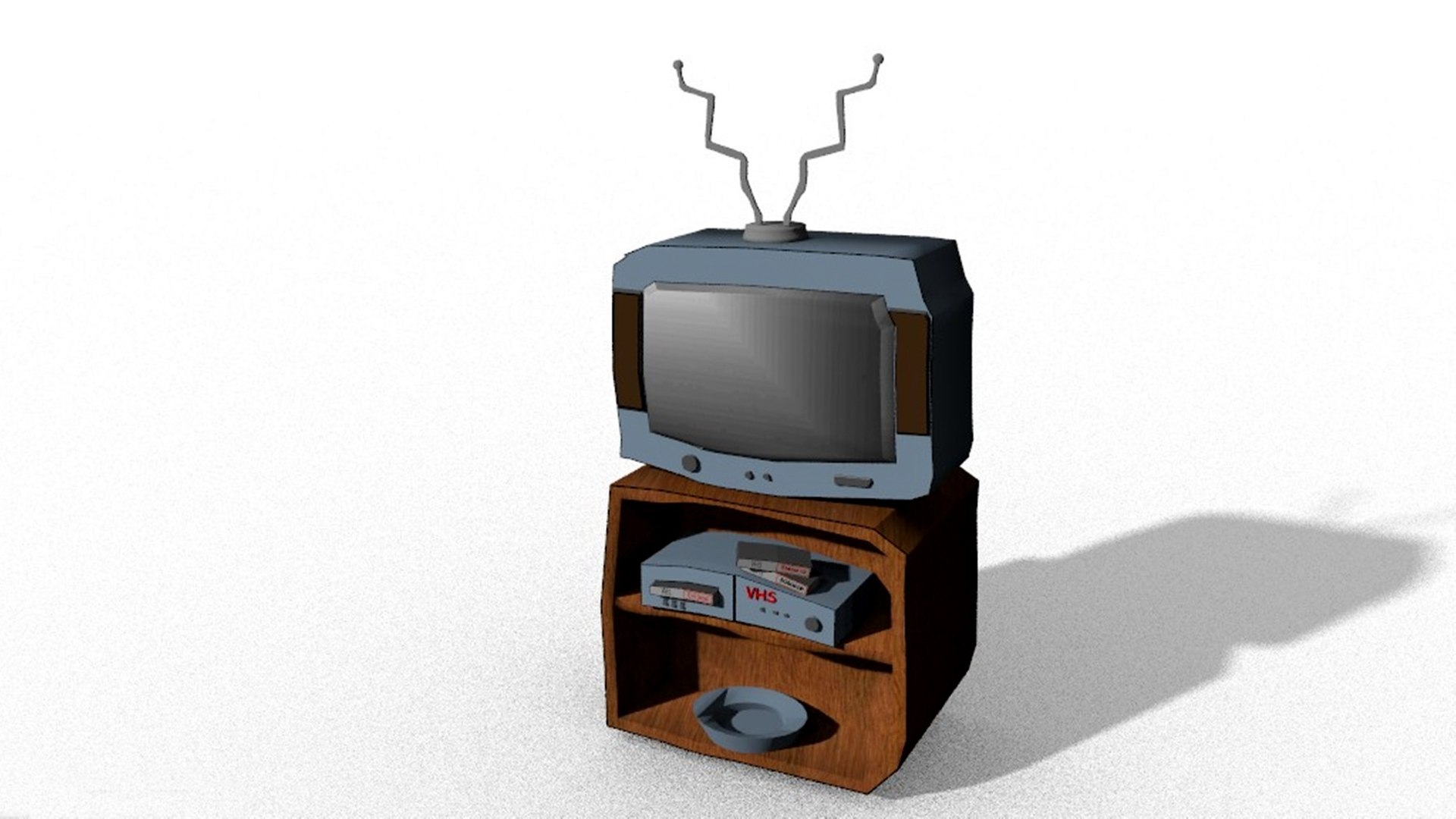 3D cartoon television tv set video - TurboSquid 2165229