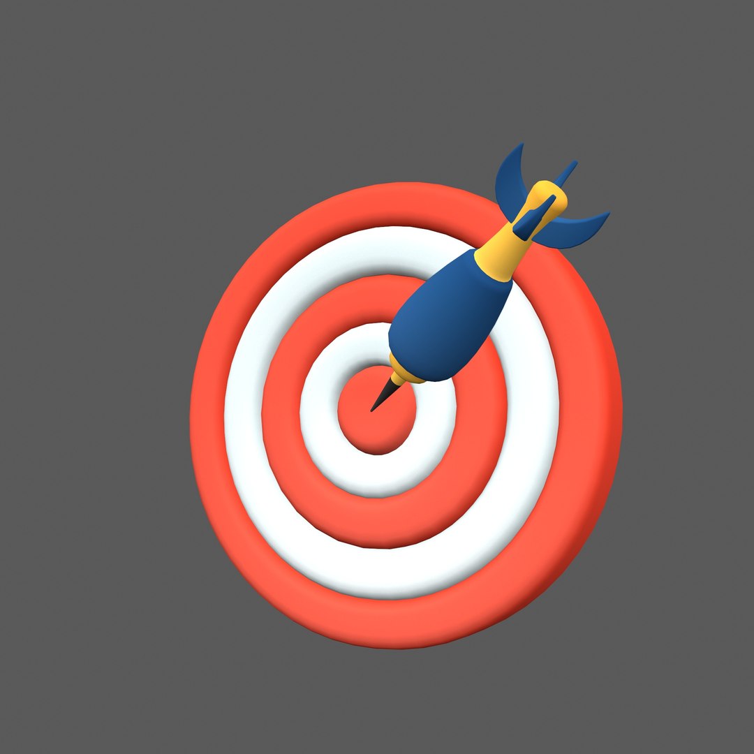 3D Cartoon DartBoard With Darts - TurboSquid 1944062