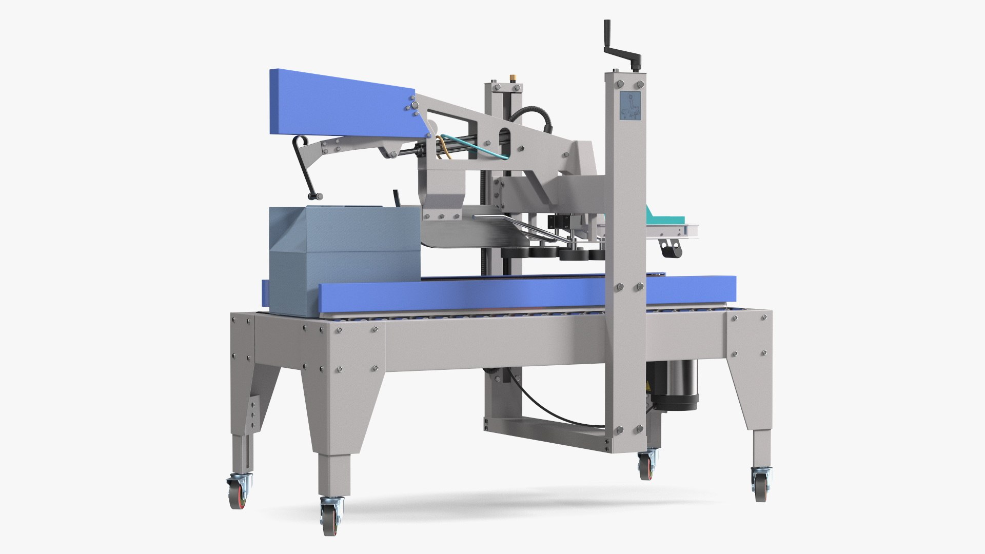 3D model Carton Box Packing Machine Blue Rigged - TurboSquid 2091572