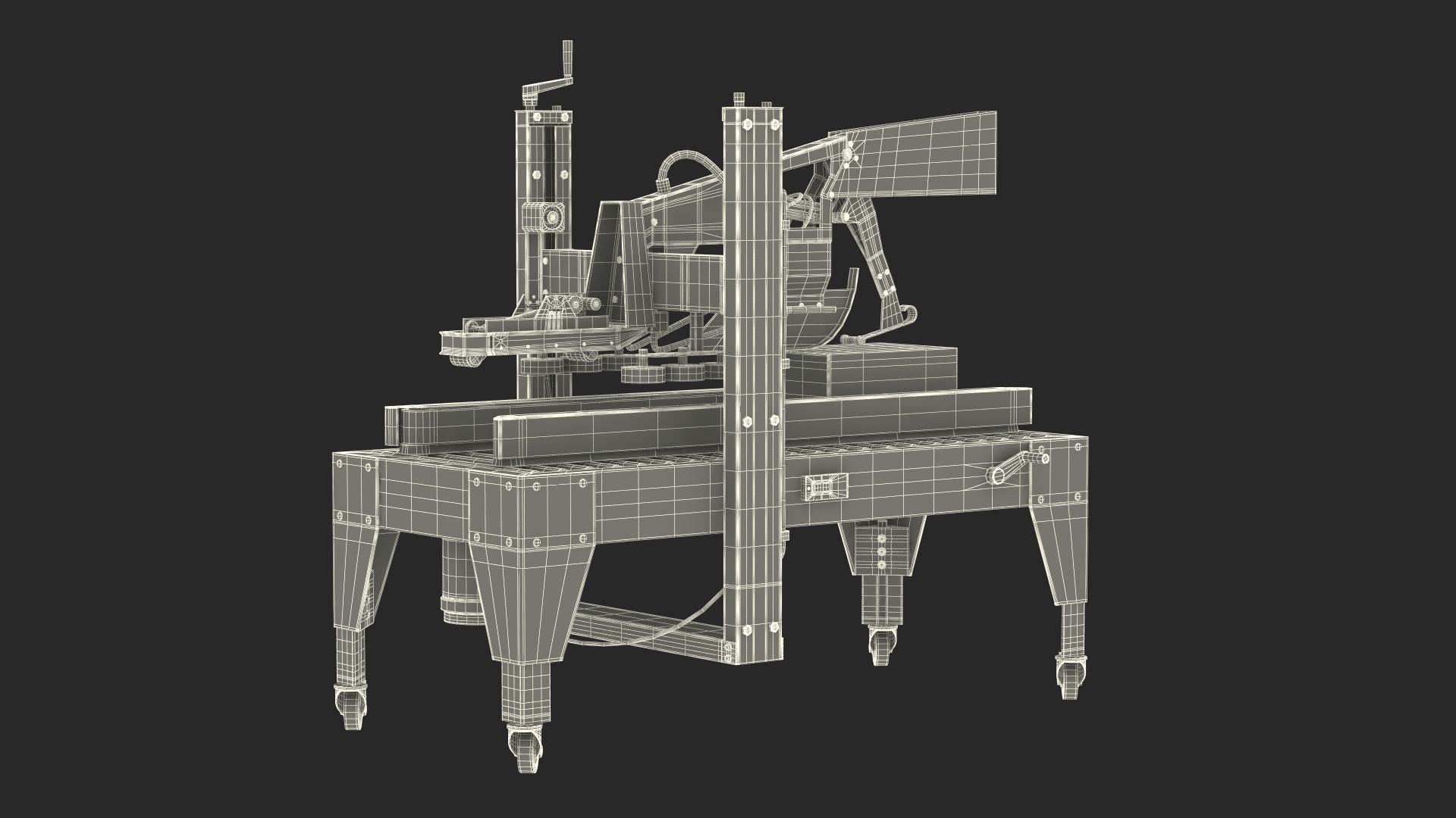 3D Model Carton Box Packing Machine Blue Rigged - TurboSquid 2091572