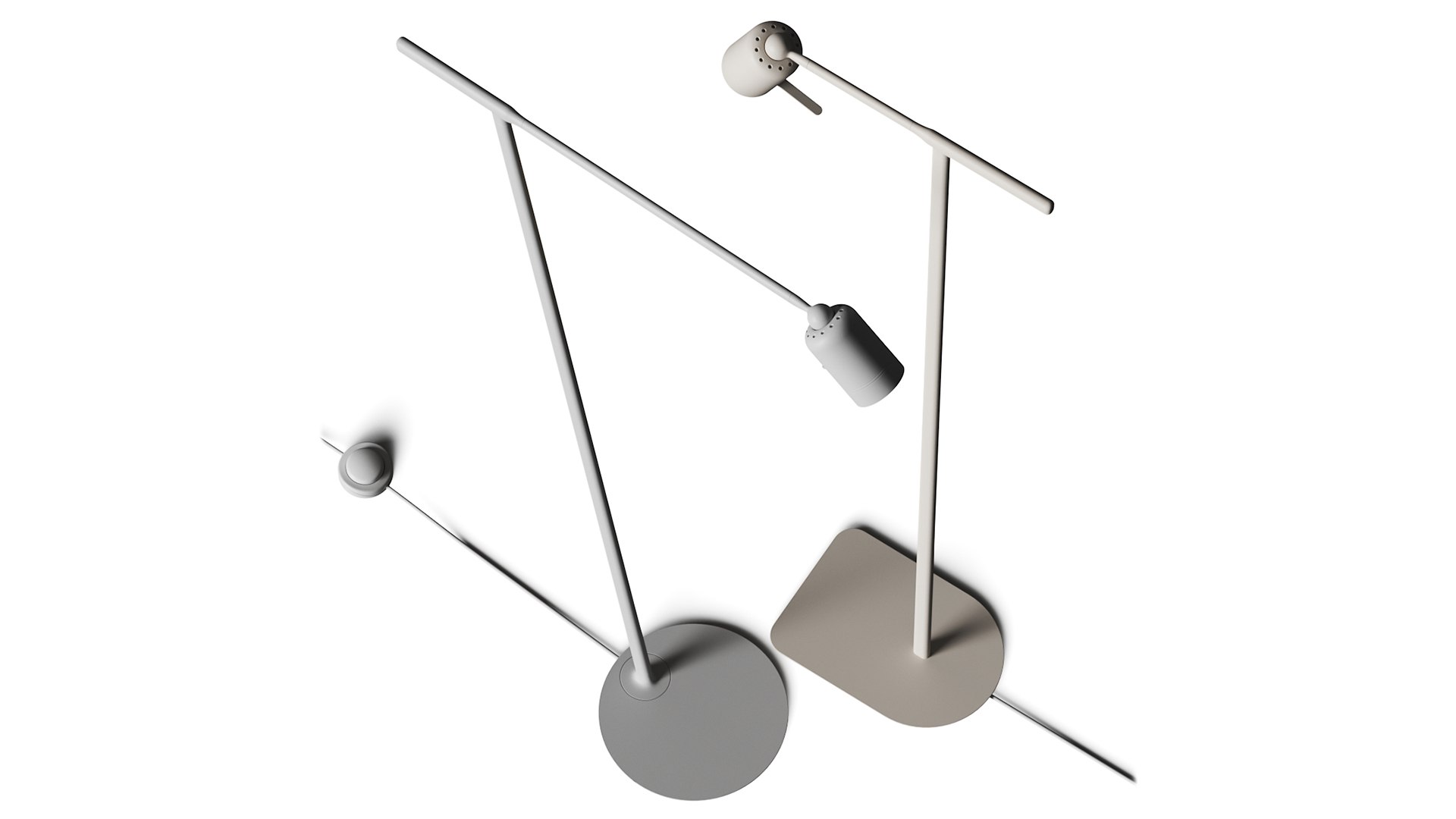 3D One Straight Free-standing Tonone Floor Lamp model - TurboSquid 2150863