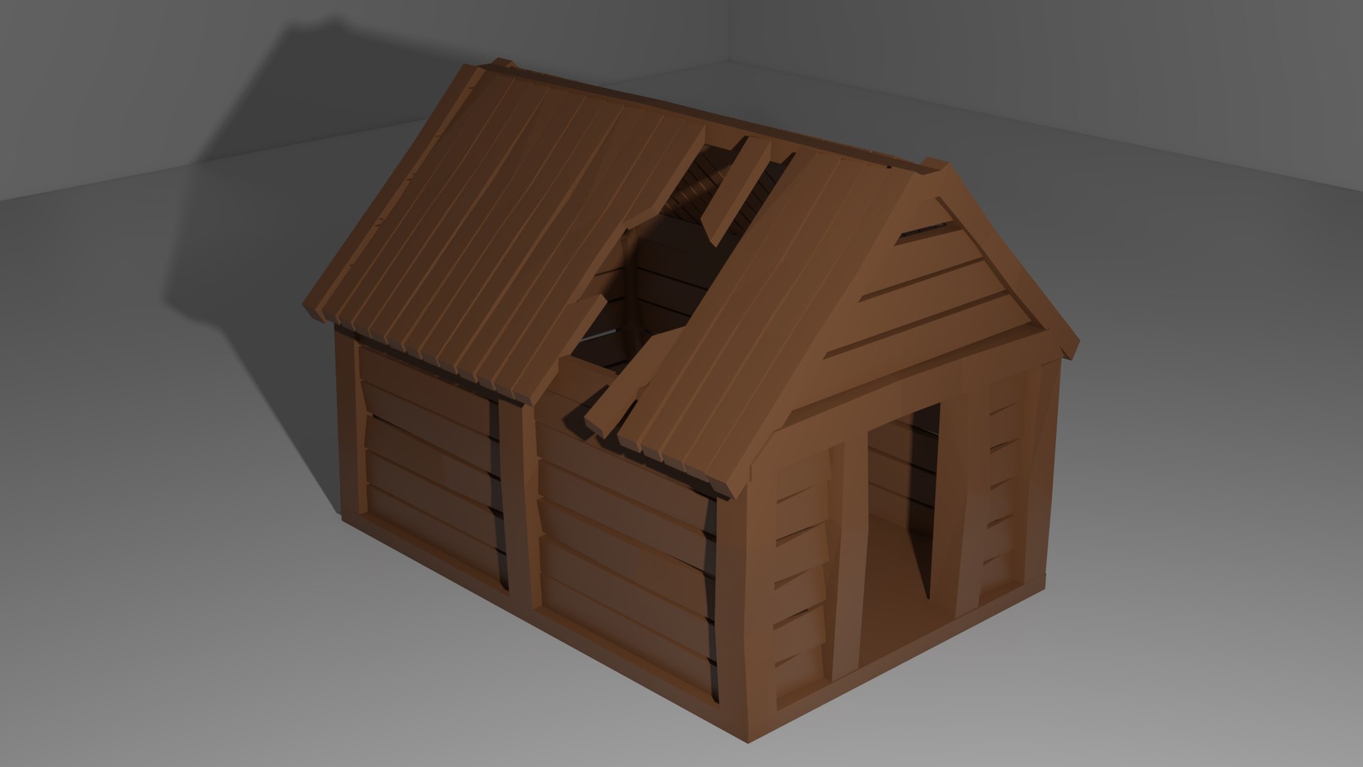 3D Low Poly Game Ready Old Shed model - TurboSquid 1859166