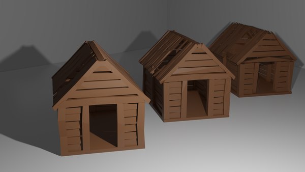 3D Low Poly Game Ready Old Shed model - TurboSquid 1859166