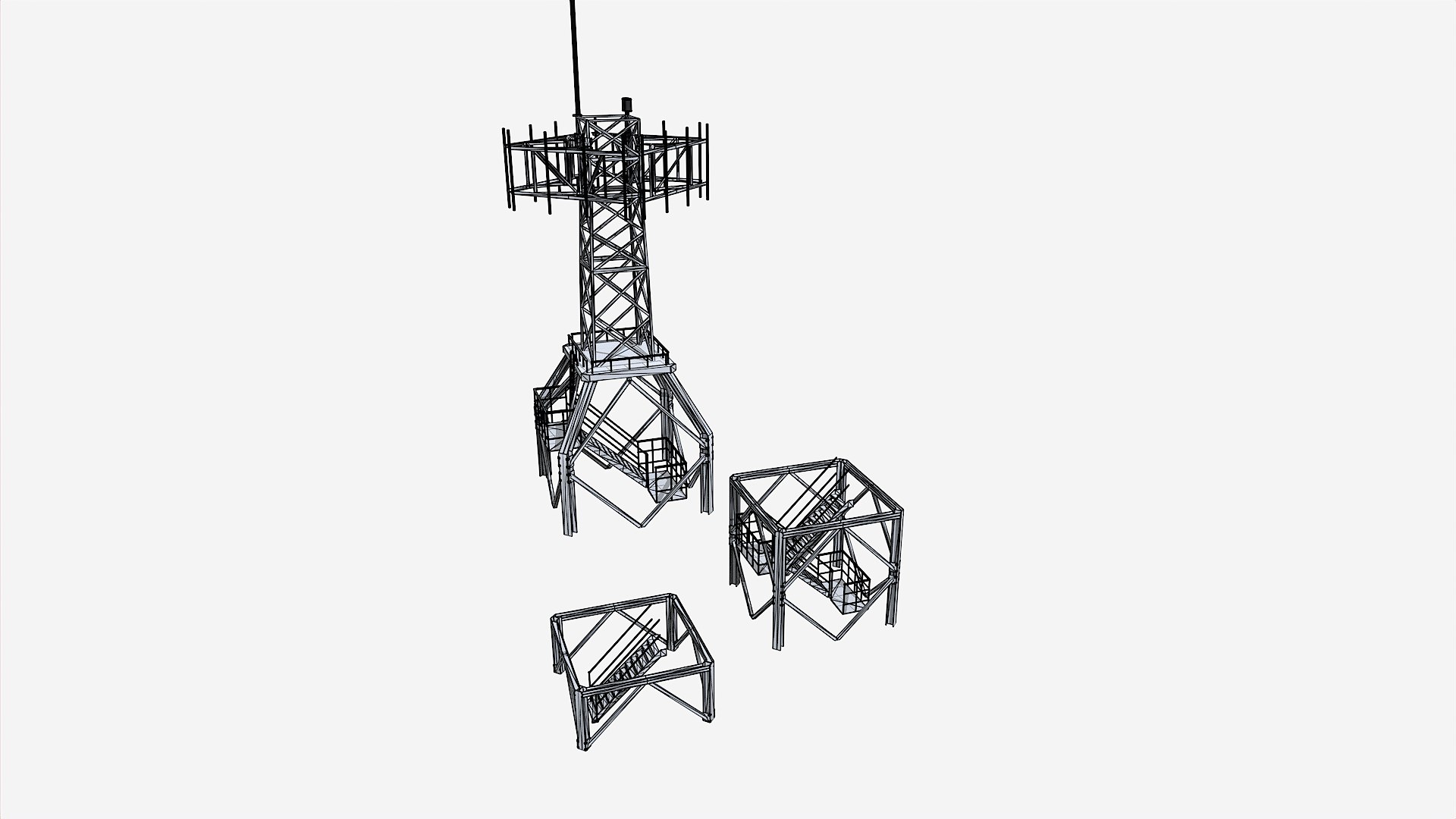 Modular Radar Tower 1 3D Model - TurboSquid 2301845