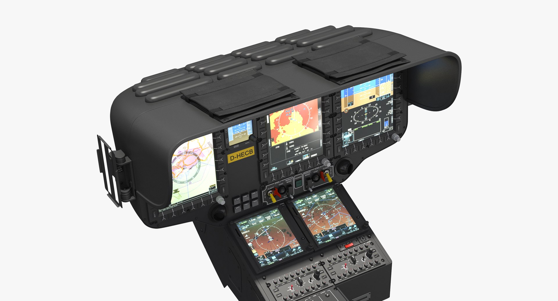 3D Helicopter Instrument Control Panel - TurboSquid 1339380