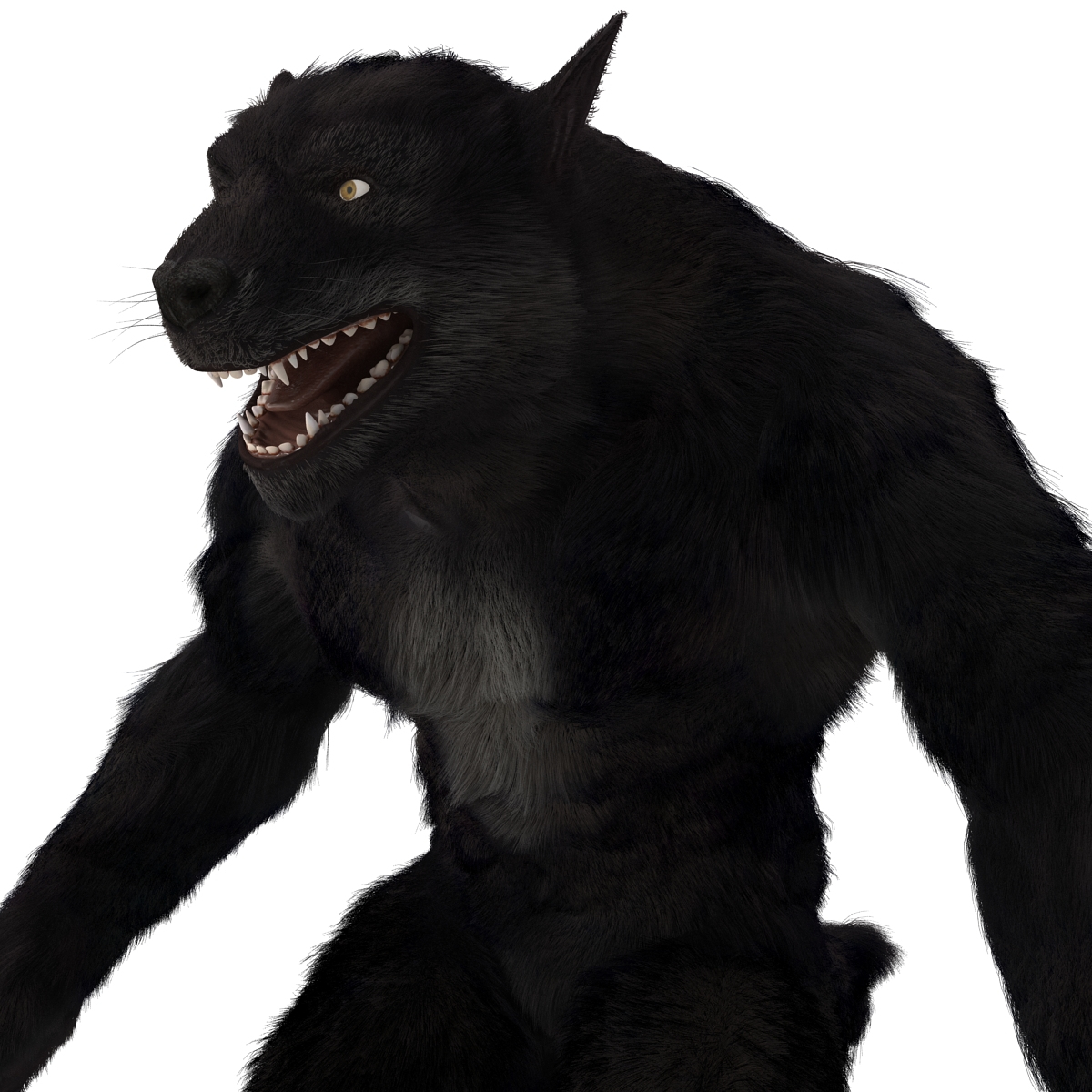 3d werewolf fur rigged