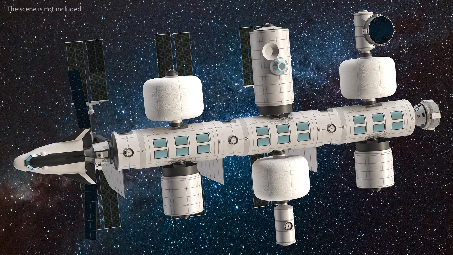 3D Orbital Reef Blue Origin Space Station Rigged for Cinema 4D ...