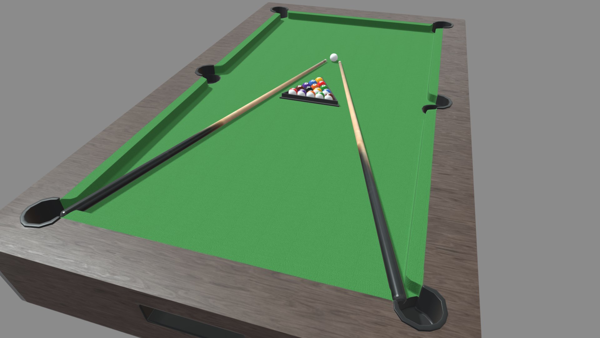 3D Pool Table Model - TurboSquid 2390877