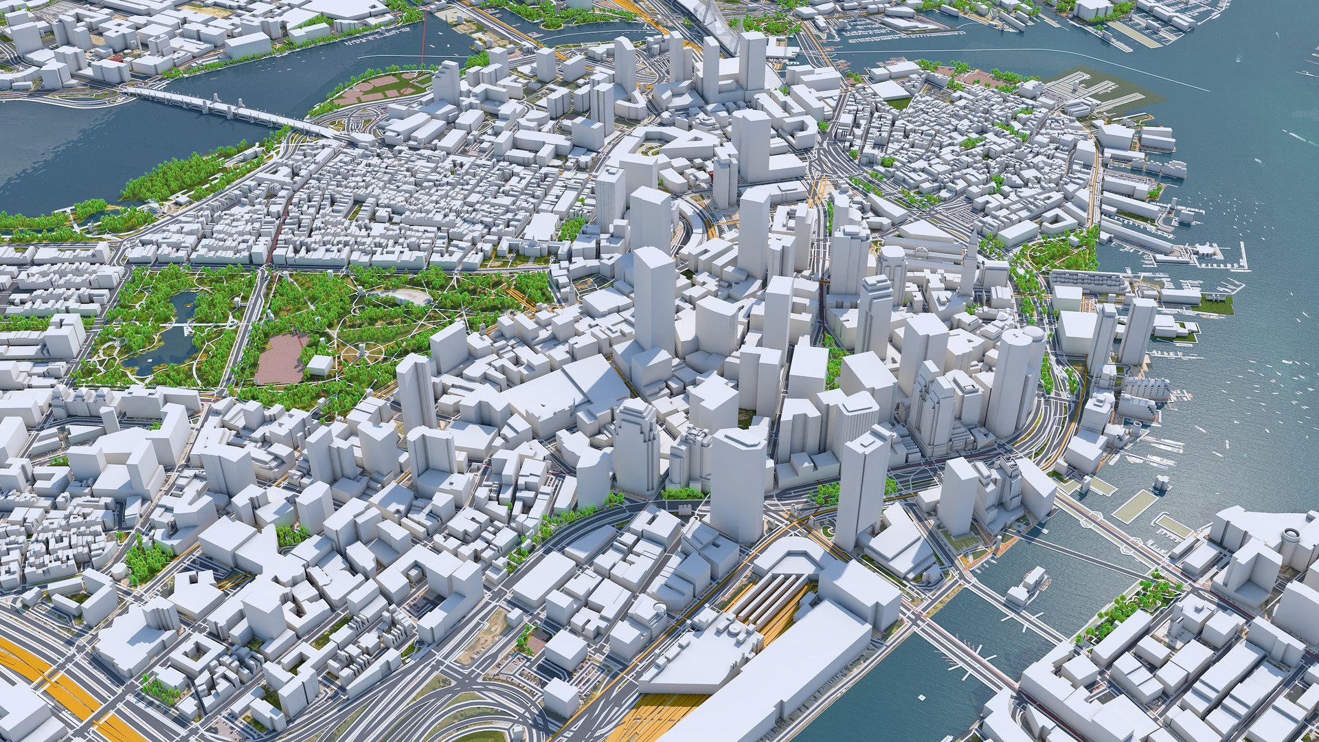 3D Model Boston Downtown Massachusetts USA - TurboSquid 1988433