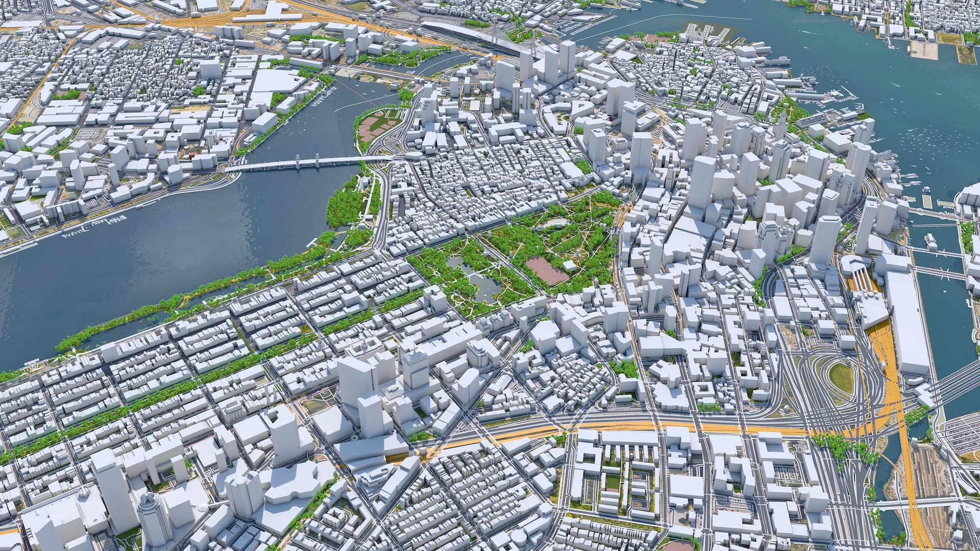 3D Model Boston Downtown Massachusetts USA - TurboSquid 1988433
