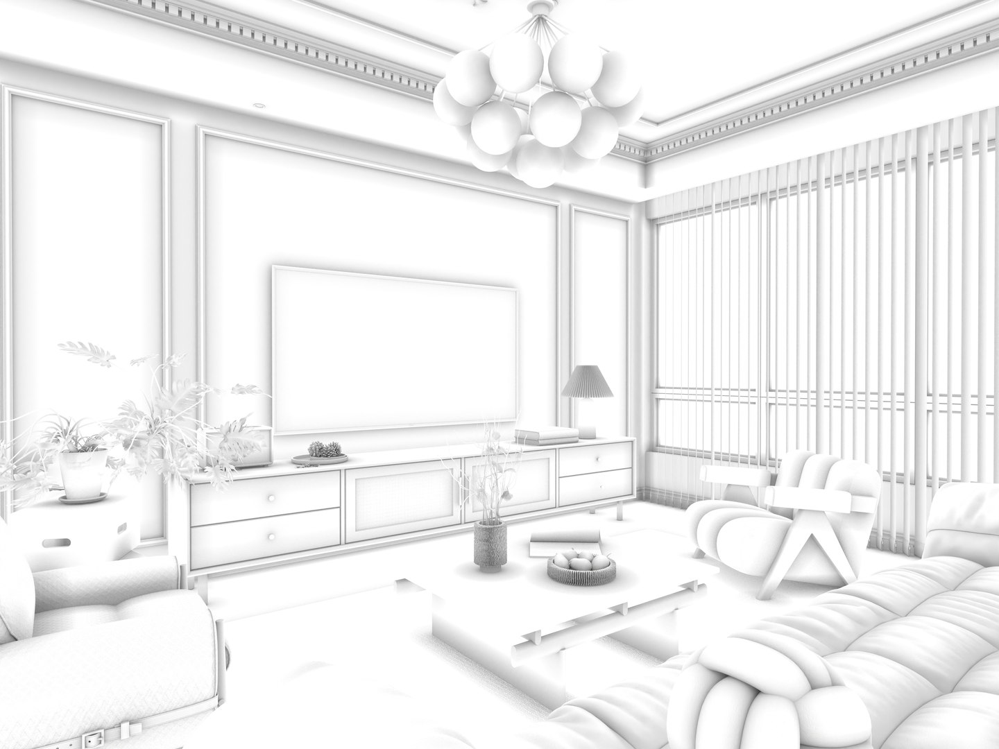 3D Interior Livingroom Scene - TurboSquid 2196155