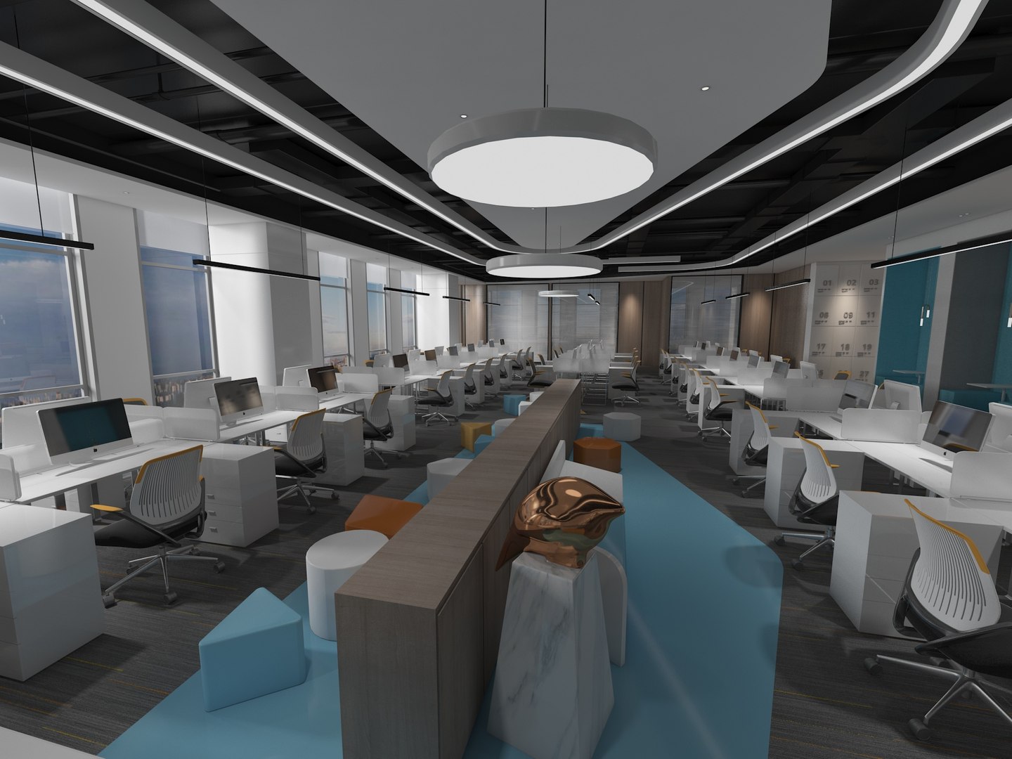 3D Office Lobby 1 - TurboSquid 2102376