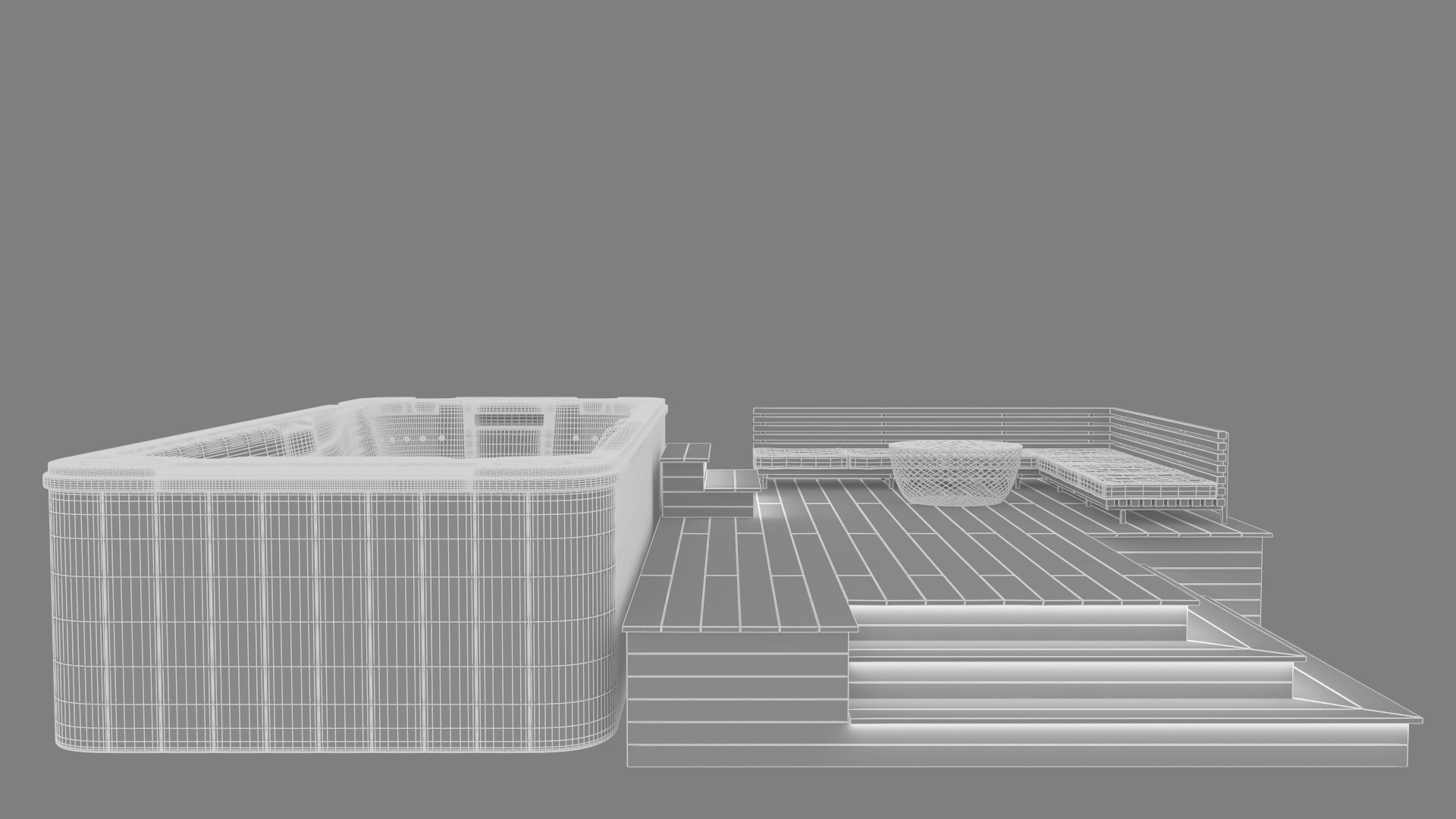 Swimspa And Terrace 3D Model - TurboSquid 2114907