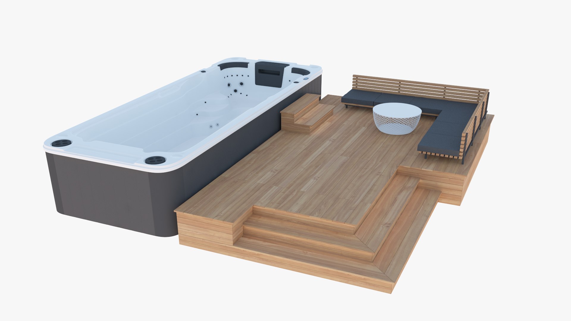 Swimspa And Terrace 3D Model - TurboSquid 2114907