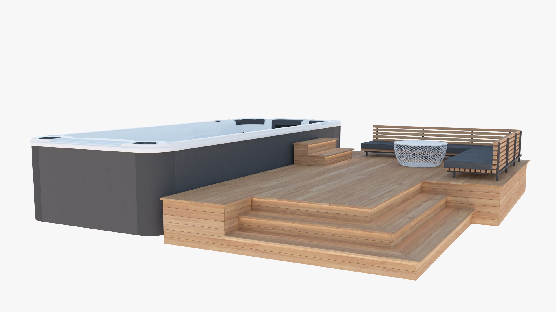 Swimspa And Terrace 3D Model - TurboSquid 2114907