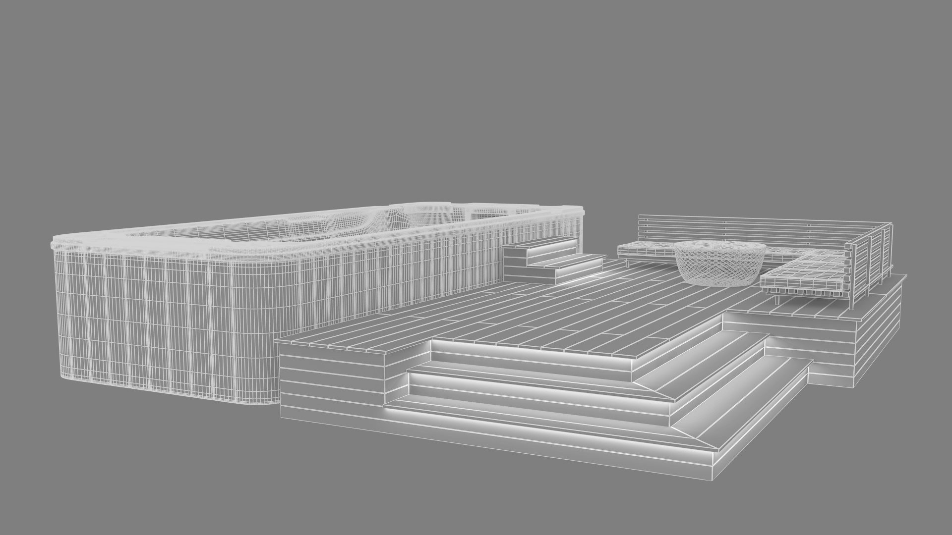 Swimspa And Terrace 3D Model - TurboSquid 2114907