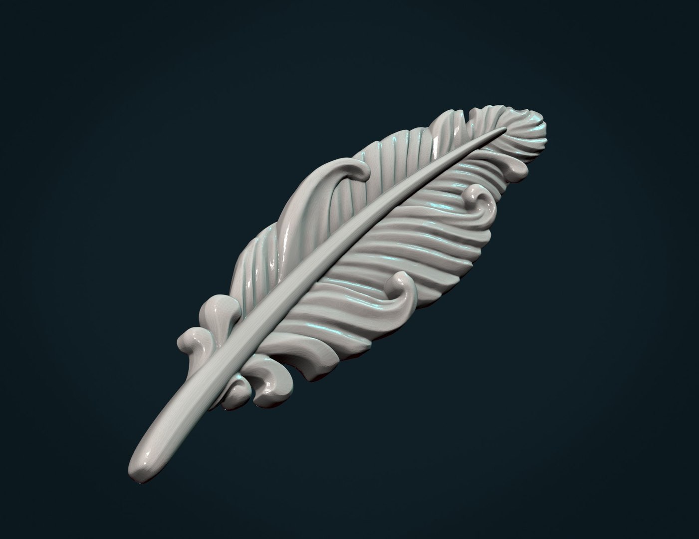 3D Print Ready Feather Model - TurboSquid 1516589
