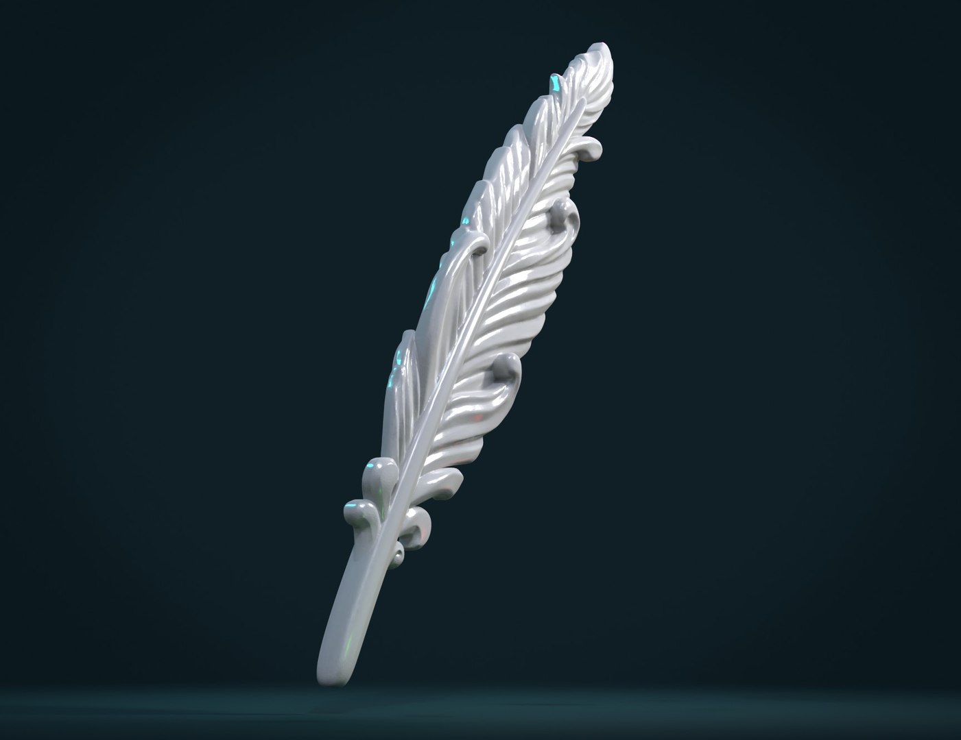3D Print Ready Feather Model - TurboSquid 1516589