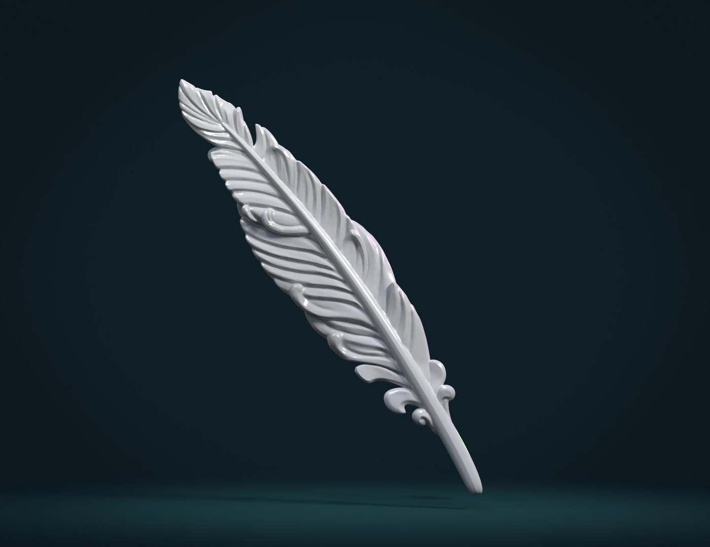 3D Print Ready Feather Model - TurboSquid 1516589