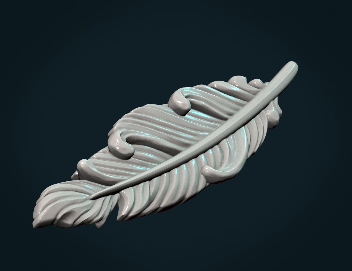 3D print ready feather model - TurboSquid 1516589