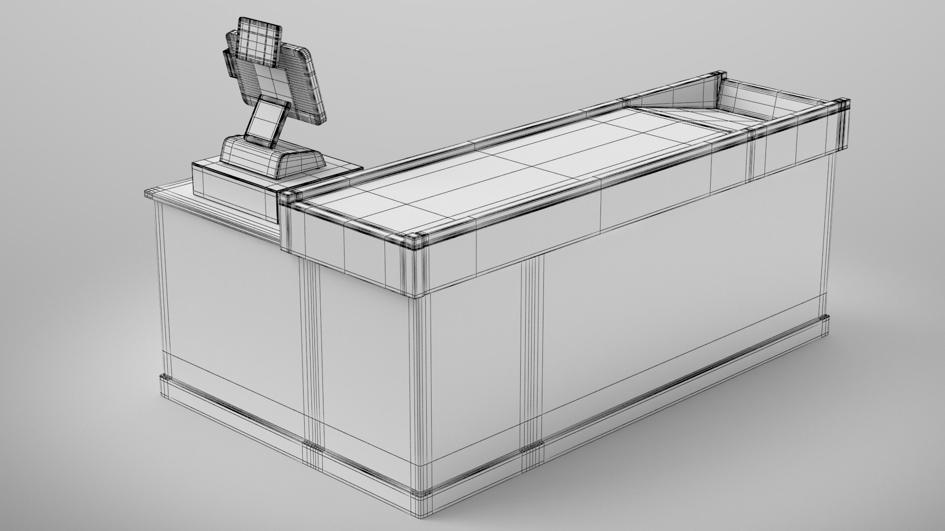3D Cash Counter Model - TurboSquid 1765476