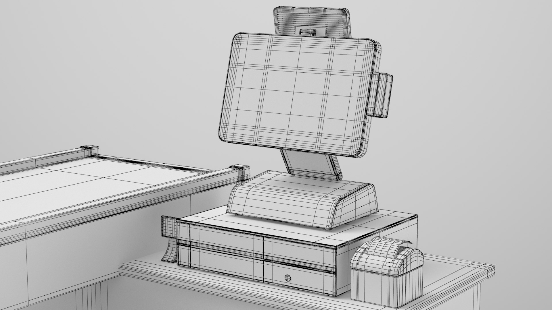 3D Cash Counter Model - TurboSquid 1765476