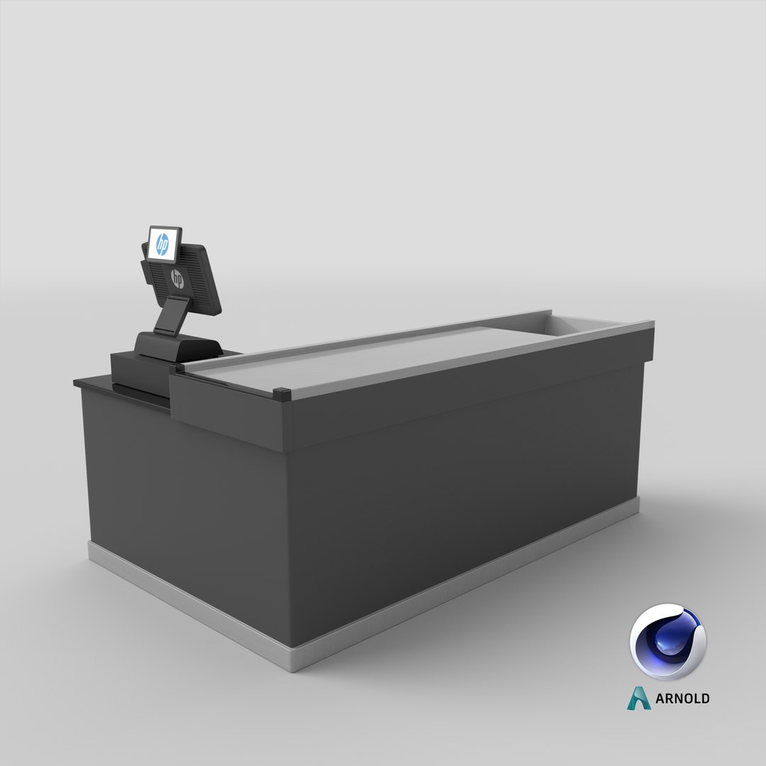 3D Cash Counter Model - TurboSquid 1765476