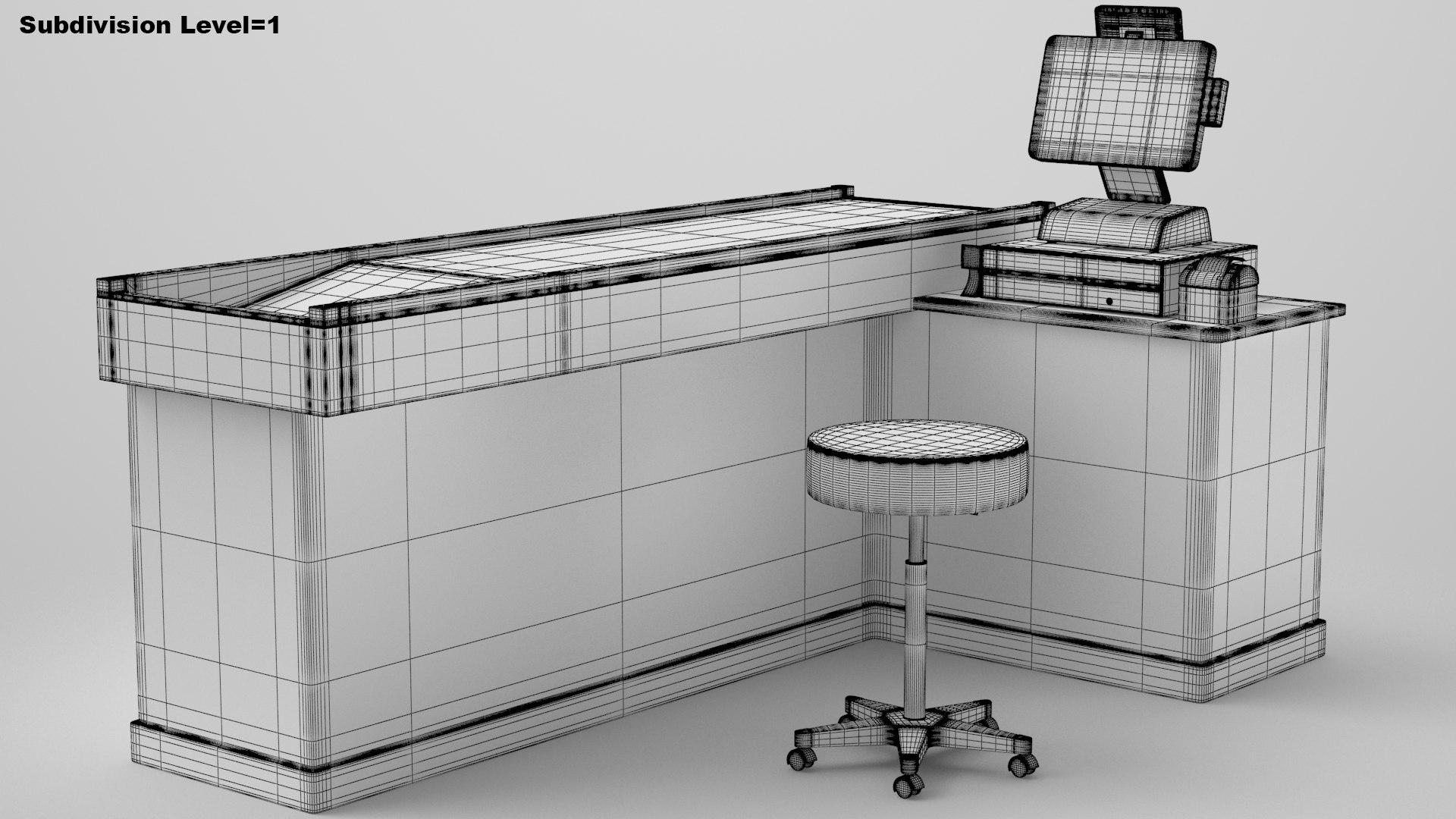 3D Cash Counter Model - TurboSquid 1765476