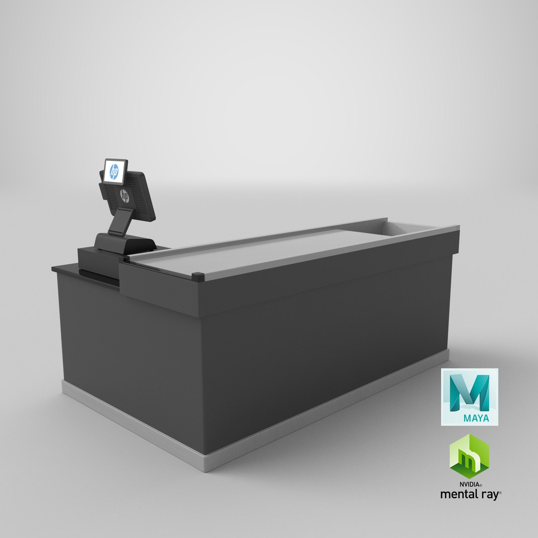 3D Cash Counter Model - TurboSquid 1765476