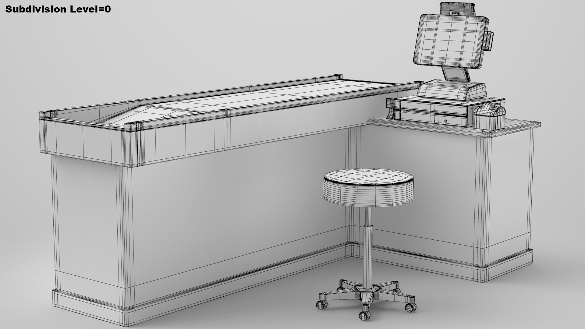 3D Cash Counter Model - TurboSquid 1765476