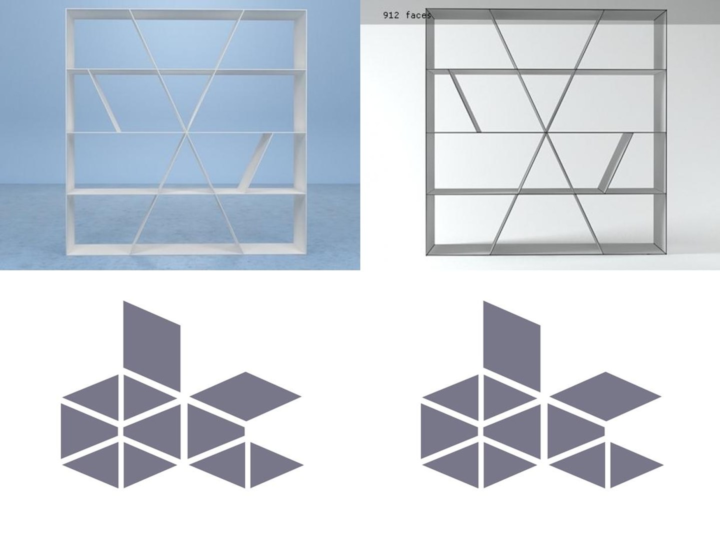 3D shelf x - bookcase - TurboSquid 1184872