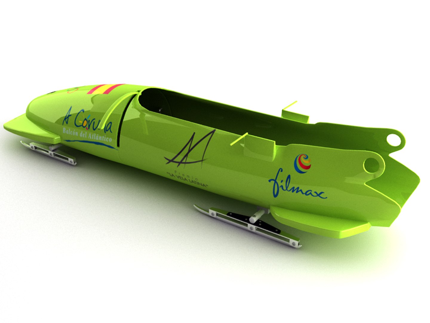 3d Model Bobsleigh Sled - Spain