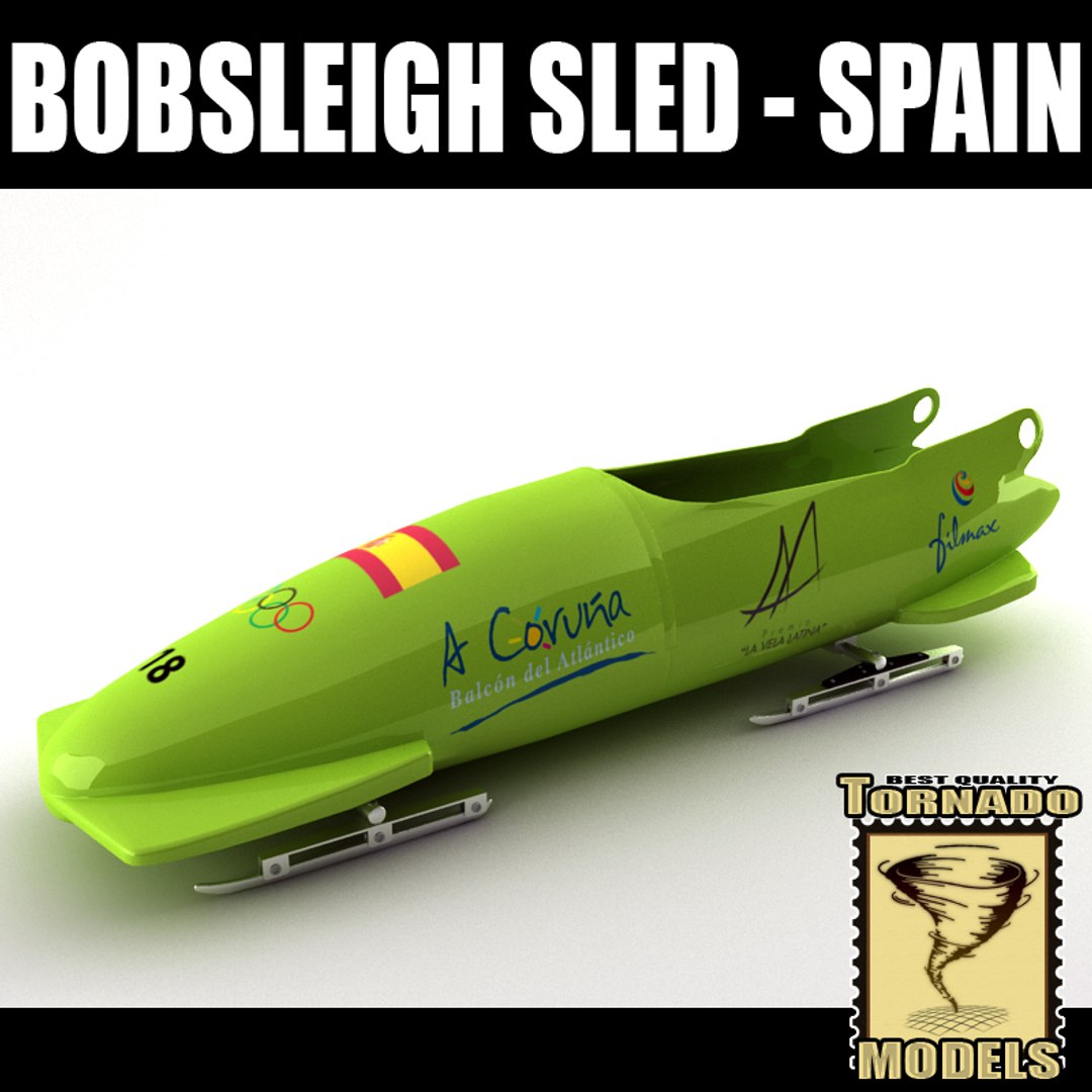 3d Model Bobsleigh Sled - Spain