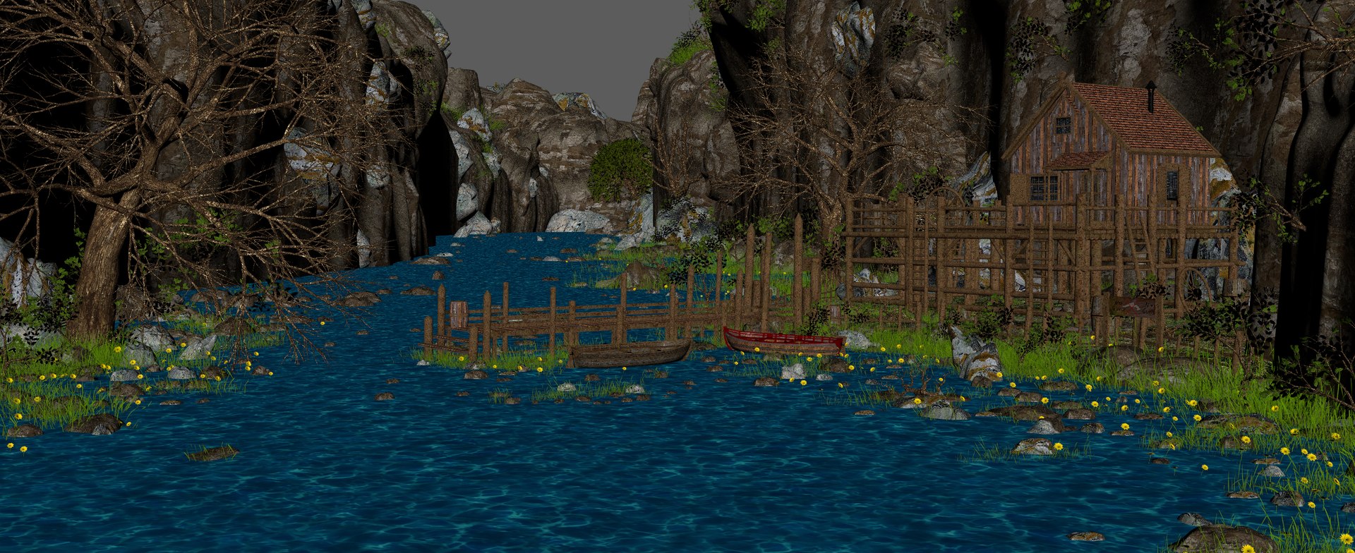 3D River House Model - TurboSquid 1369666