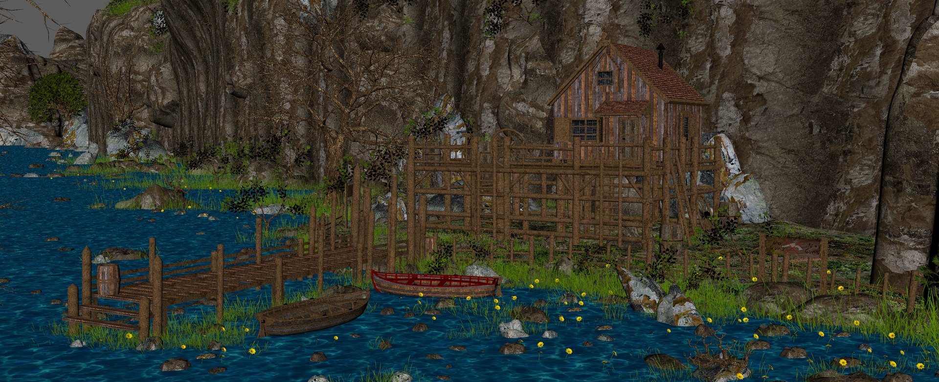 3D River House Model - TurboSquid 1369666