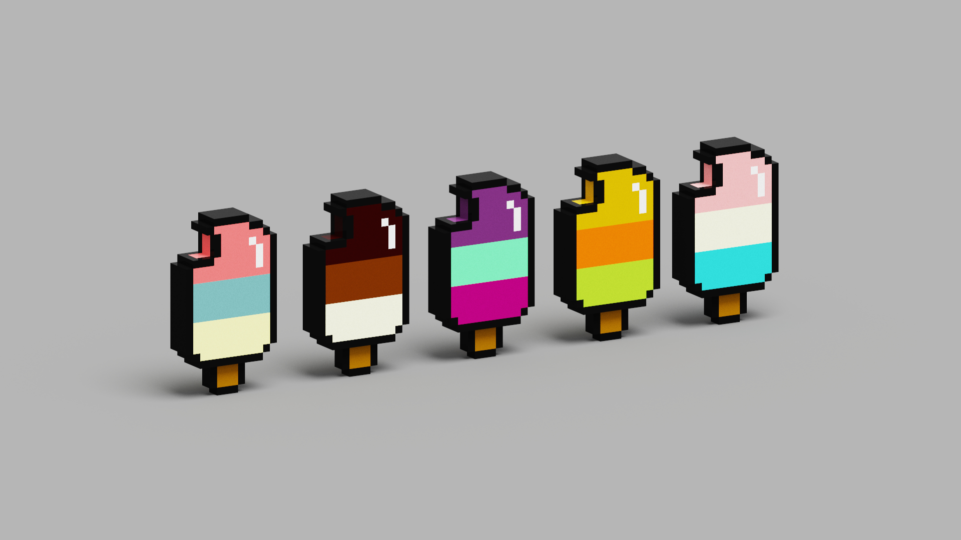 Voxel Ice Cream Collection 3D Model - TurboSquid 1891320