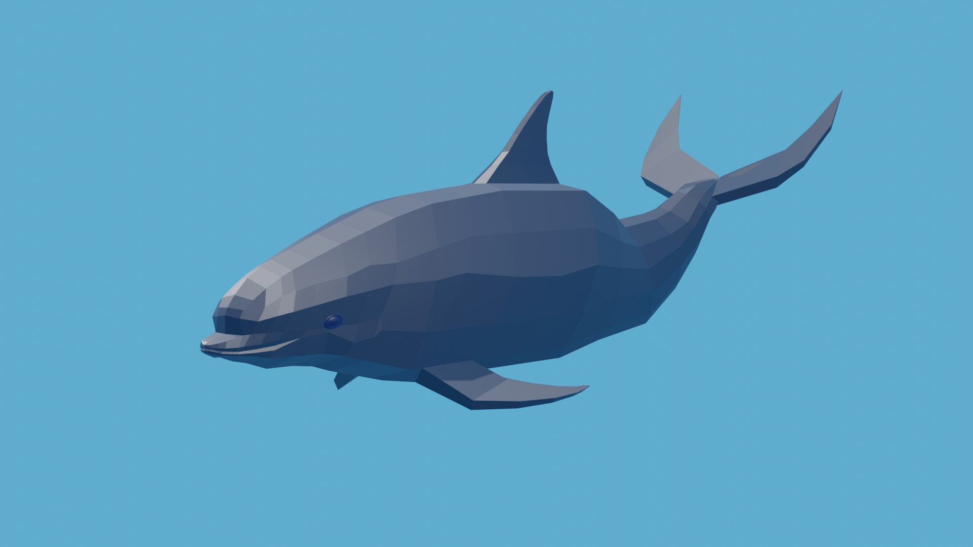 Animated Low-poly Cartoon Dolphin For You Low-poly 3D Model 3D ...