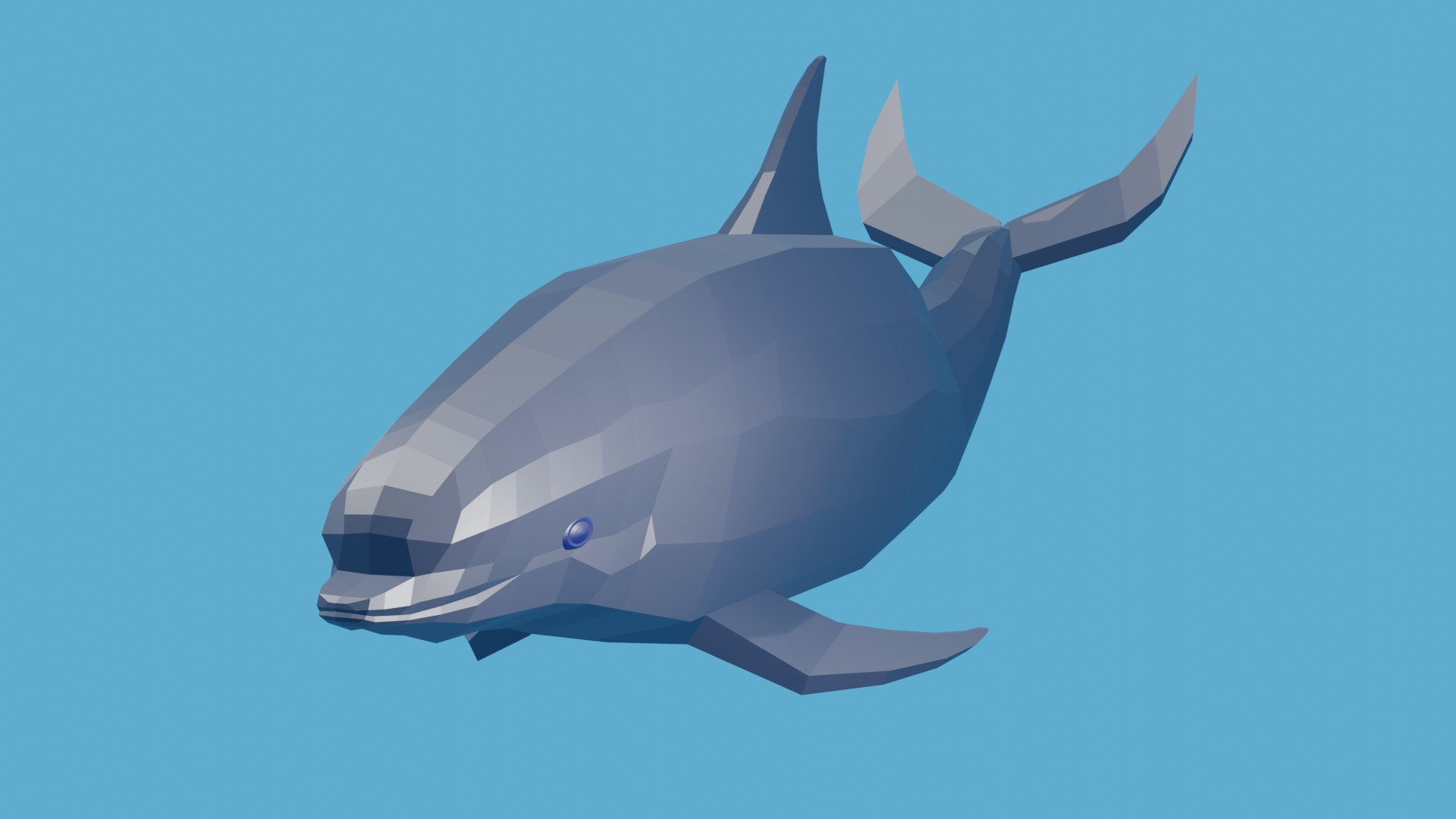 Animated Low-poly Cartoon Dolphin For You Low-poly 3D Model 3D ...