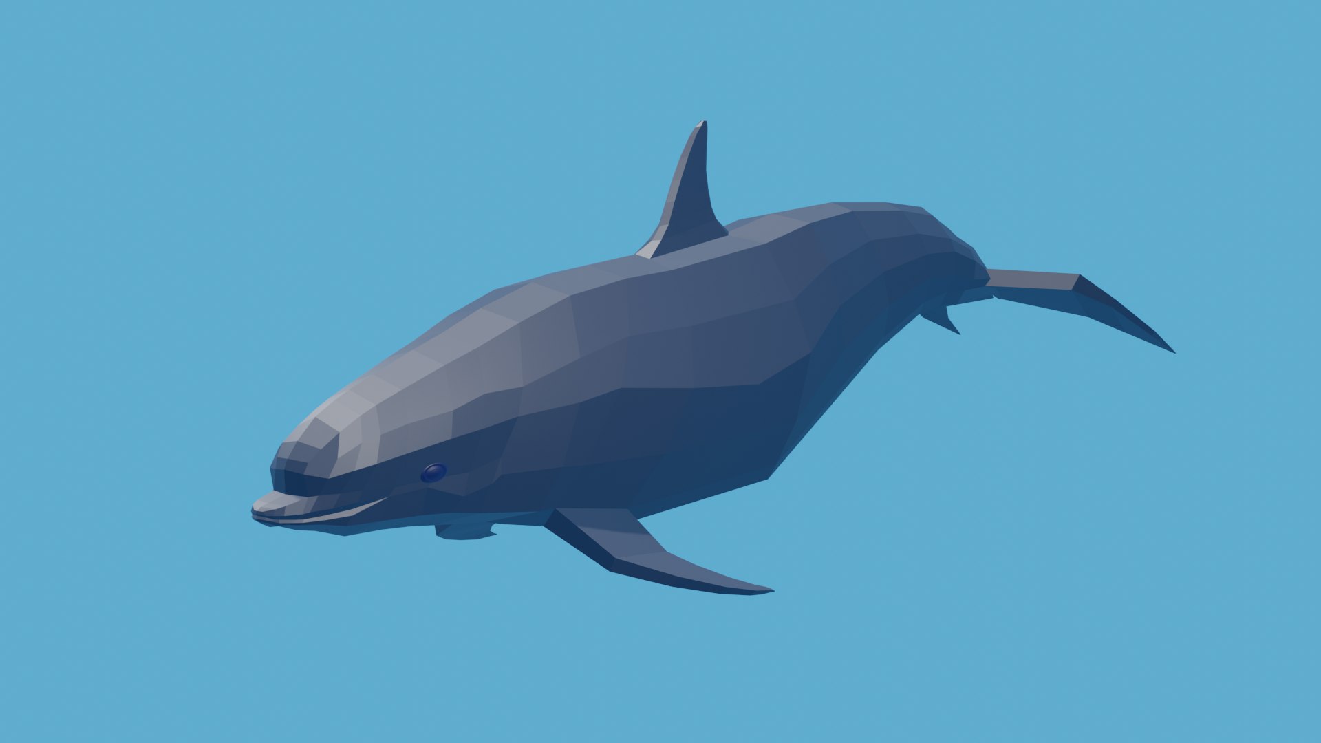 Animated Low-poly Cartoon Dolphin For You Low-poly 3D Model 3D ...