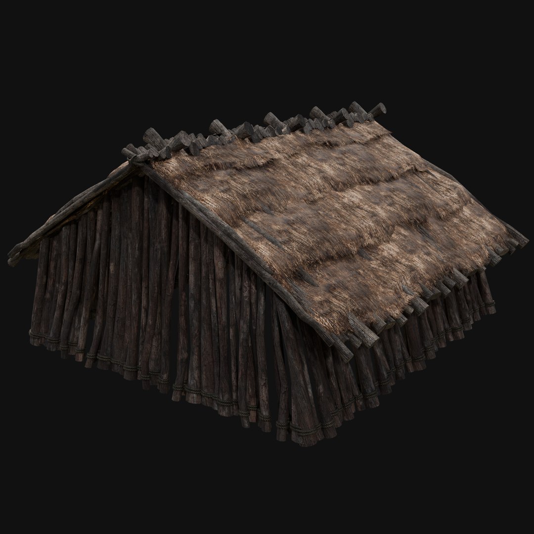 3D PRIMITIVE HUT SHELTER COTTAGE HOUSE NATIVE PRIMAL AAA COLLECTION ...