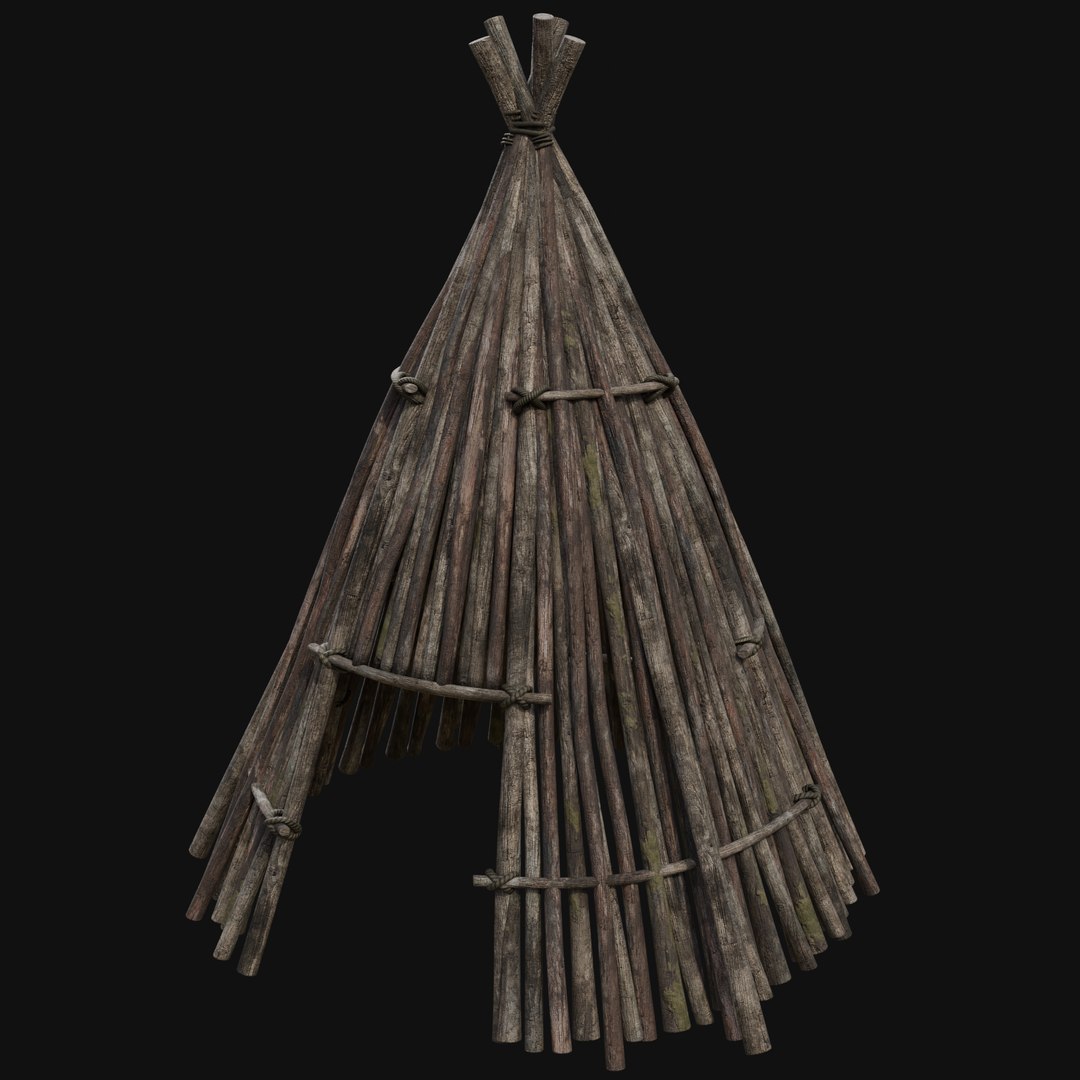 3D PRIMITIVE HUT SHELTER COTTAGE HOUSE NATIVE PRIMAL AAA COLLECTION ...