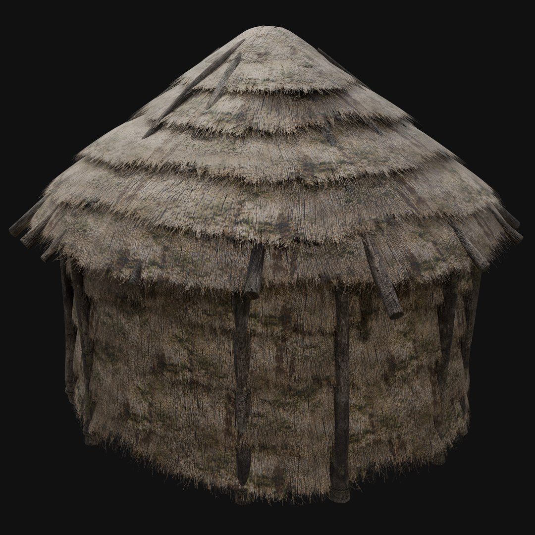 3D PRIMITIVE HUT SHELTER COTTAGE HOUSE NATIVE PRIMAL AAA COLLECTION ...