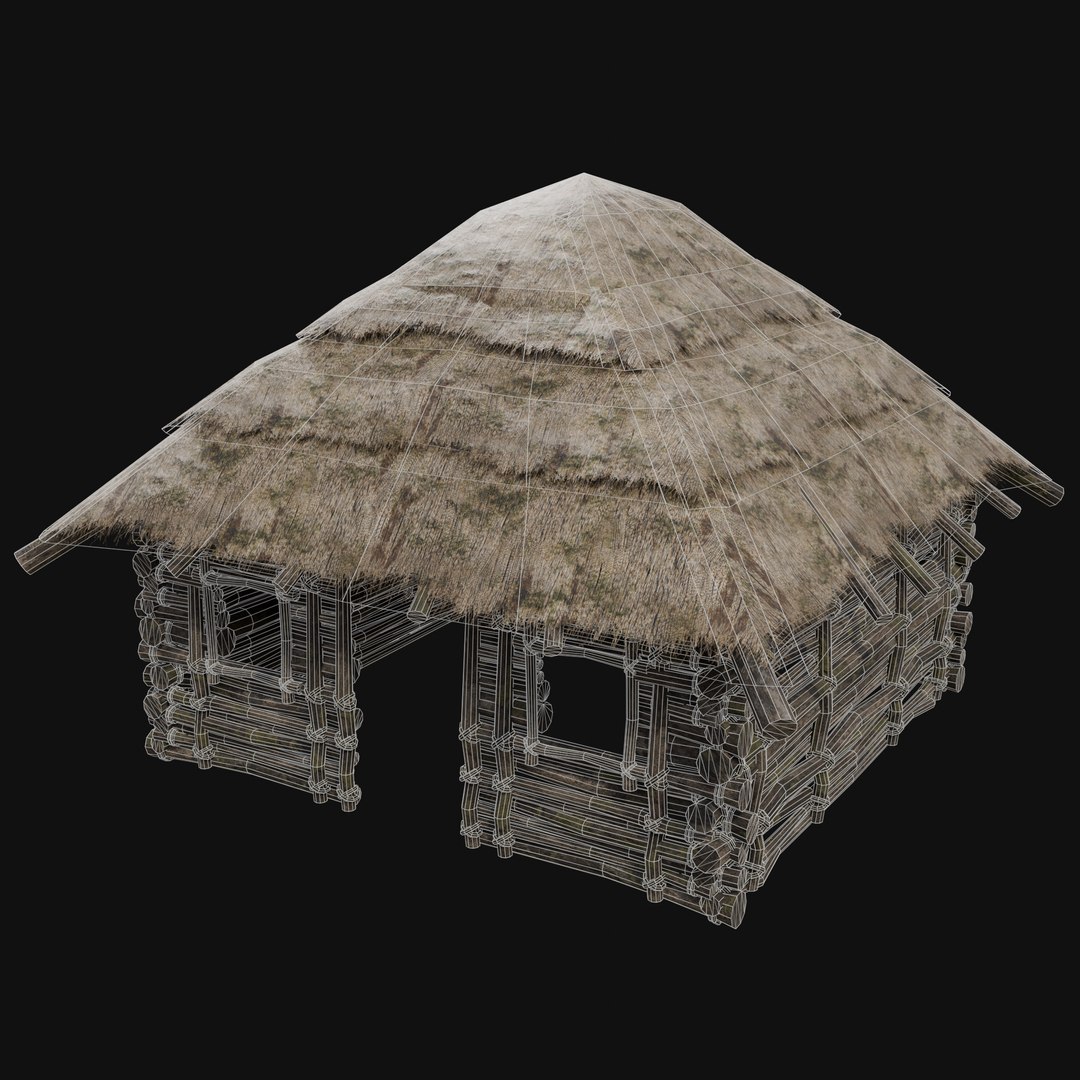 3D PRIMITIVE HUT SHELTER COTTAGE HOUSE NATIVE PRIMAL AAA COLLECTION ...