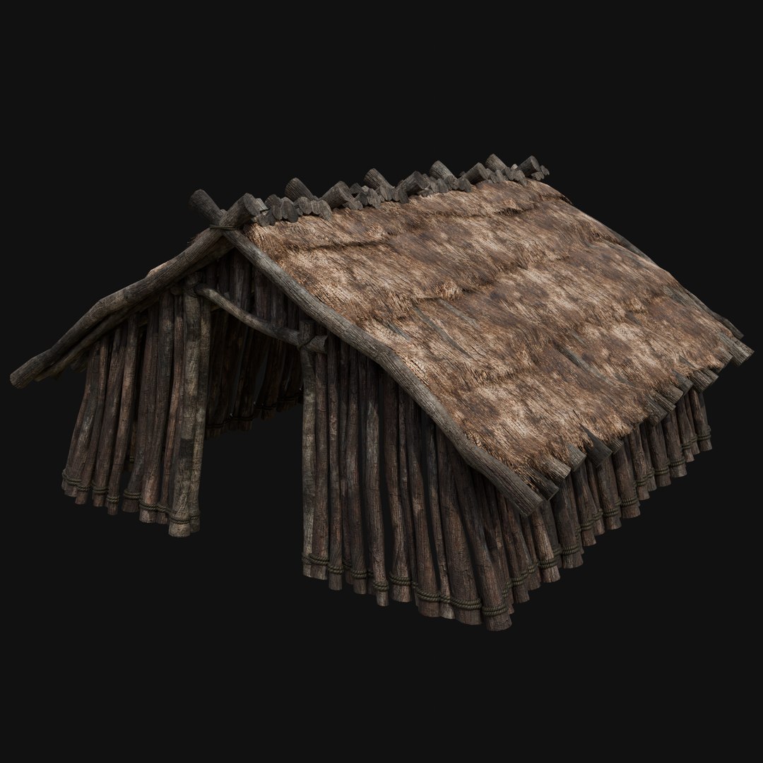 3D PRIMITIVE HUT SHELTER COTTAGE HOUSE NATIVE PRIMAL AAA COLLECTION ...